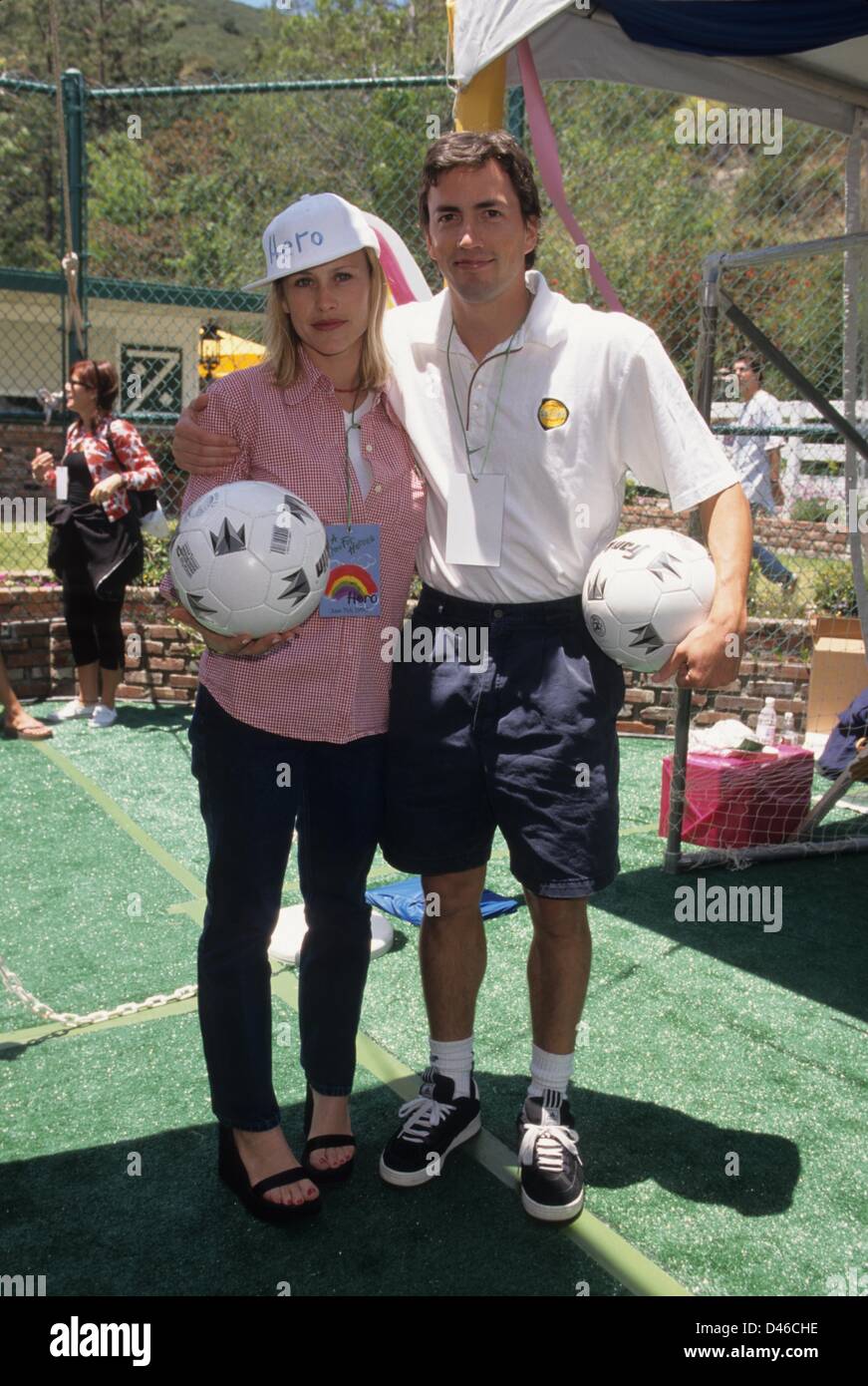PATRICIA ARQUETTE with Andrew Shue.Pediatric AIDS picnic in Los Angeles ...