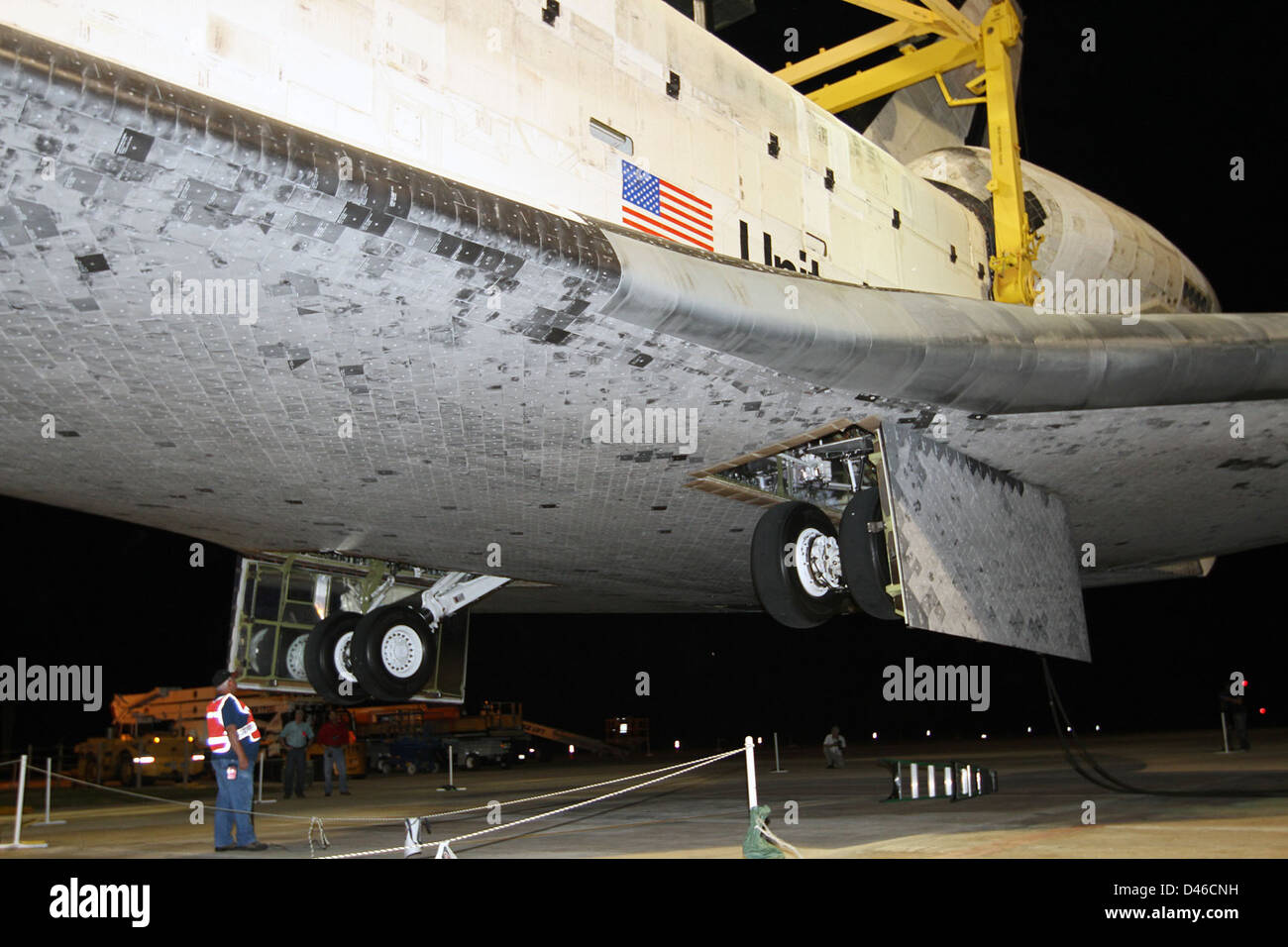 Space Shuttle Discovery was prepared for attachment to the Shuttle ...