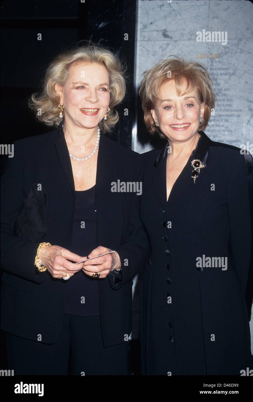 LAUREN BACALL with Barbara Walters.Tribute to Sam Donaldson at Museum ...