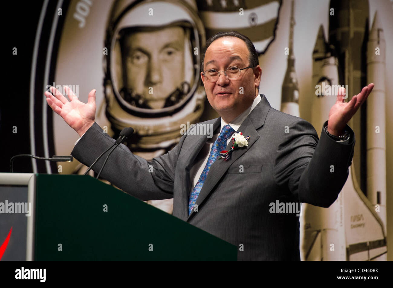 A ceremony is held at Cleveland State University to honor astronaut John Glenn's legacy in space ...