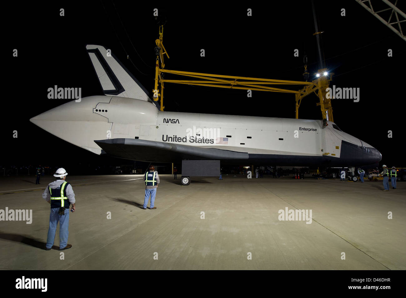 The Space Shuttle Enterprise is mated with the Shuttle Carrier Aircraft ...
