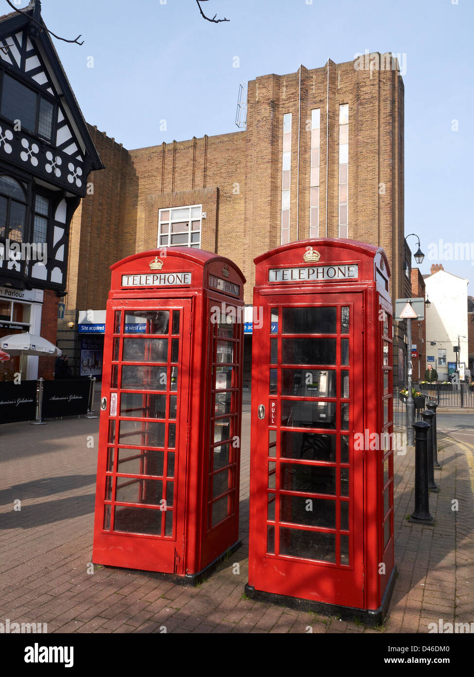 Two telephone boxes hi-res stock photography and images - Alamy