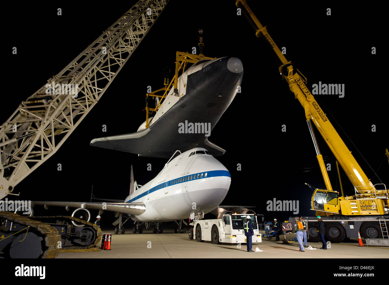 The Space Shuttle Enterprise is mated to the Shuttle Carrier Aircraft ...