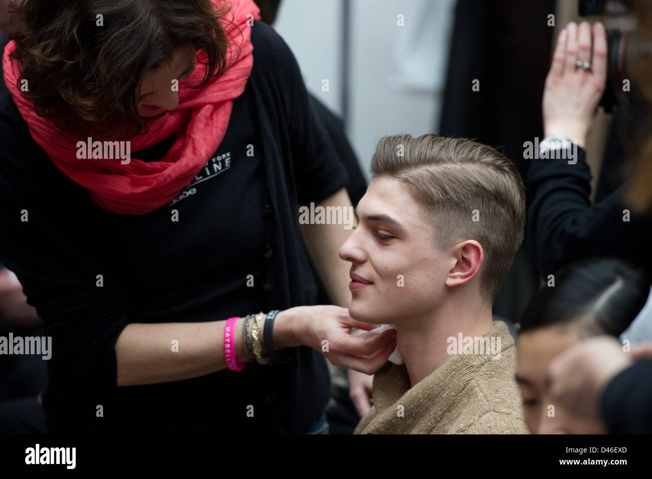Paris, France. 6th March, 2013. Backstage during the Fashion Show of ...