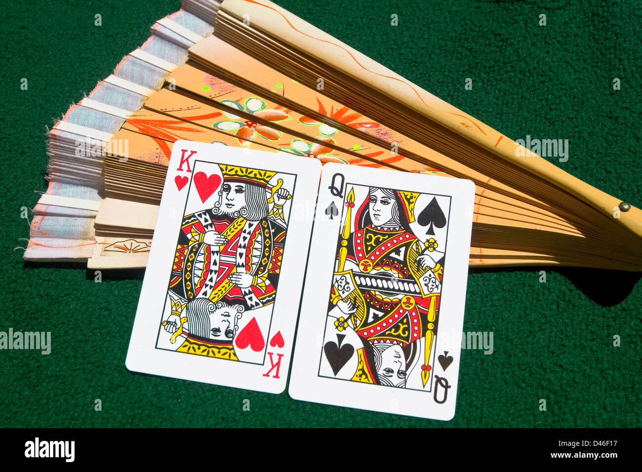 Marriage couple of King of Herats and Queen of spades with a ...