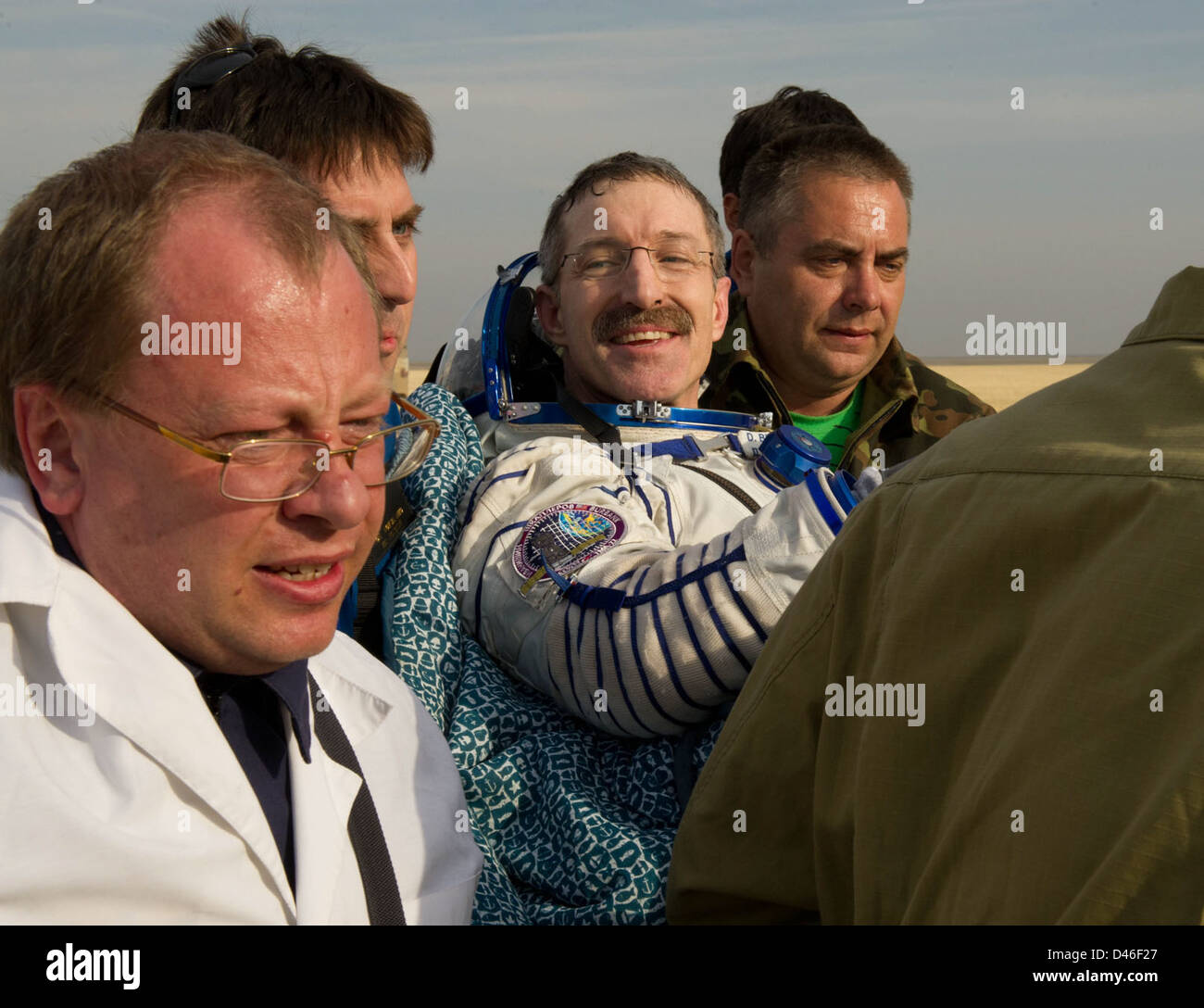 Expedition 31 crew, including Daniel Burbank, returned to Earth ...