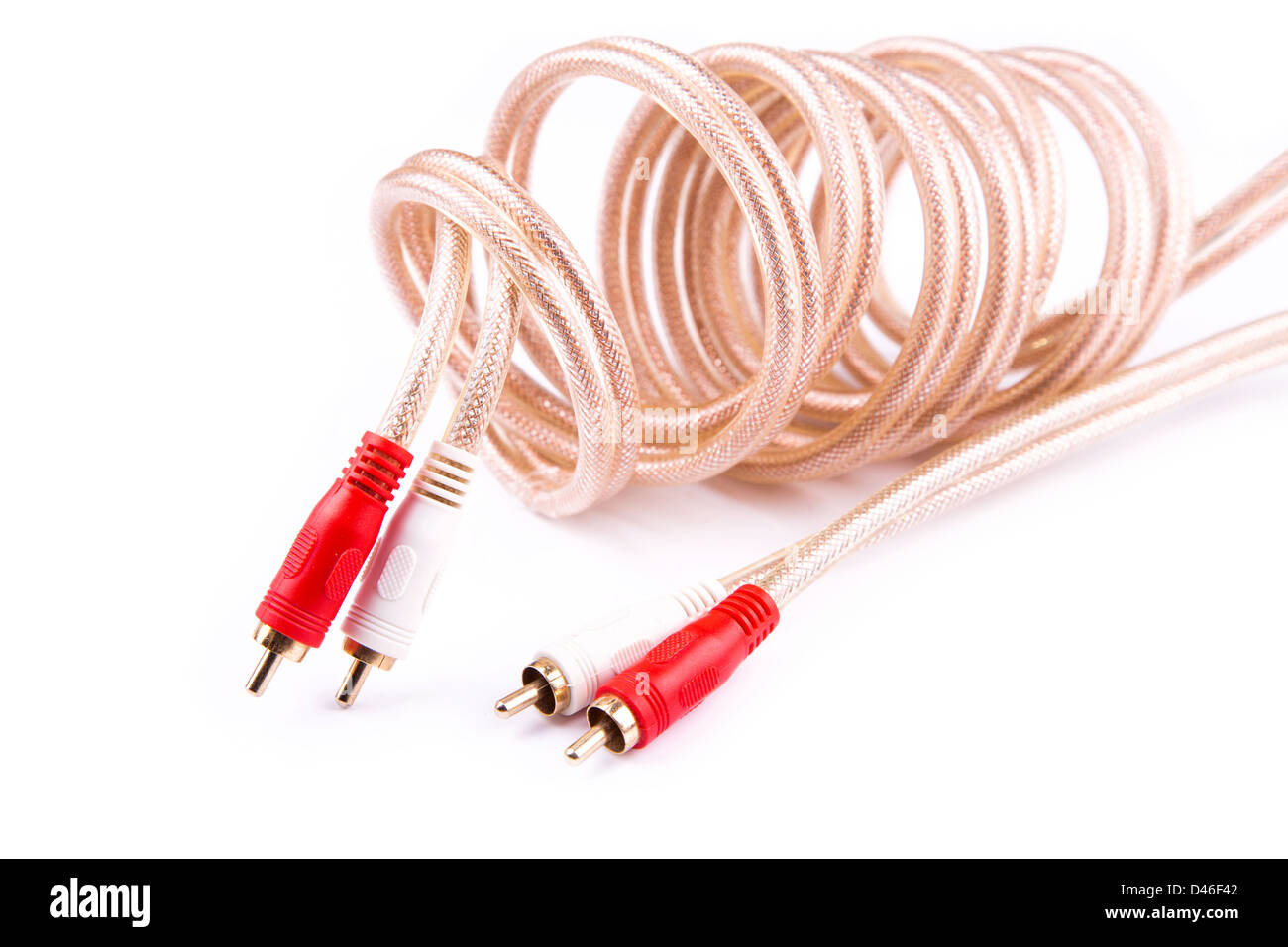 Cable connectors isolated on white background Stock Photo - Alamy