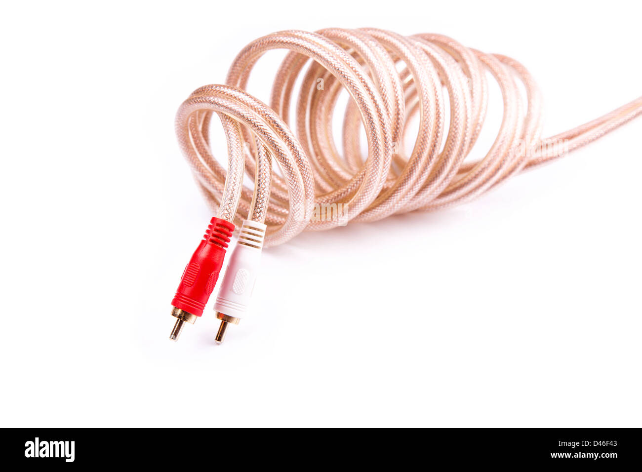 Cable connectors isolated on white background Stock Photo - Alamy