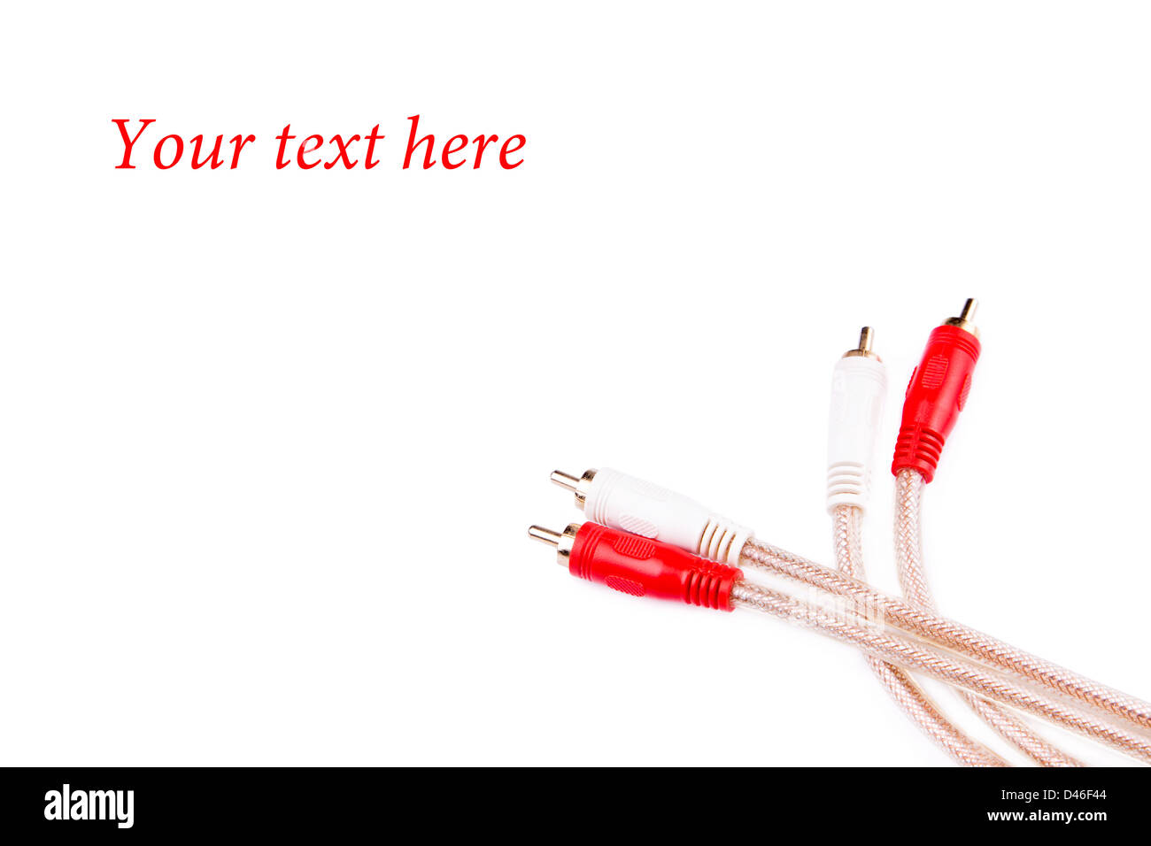 Cable connectors isolated on white background Stock Photo - Alamy