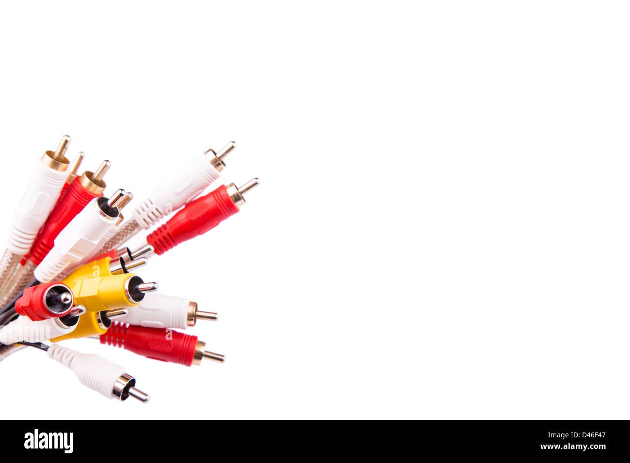Cable connectors isolated on white background Stock Photo - Alamy