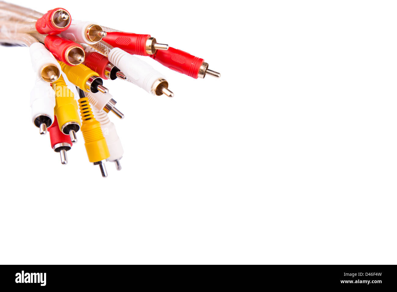 Cable connectors isolated on white background Stock Photo - Alamy