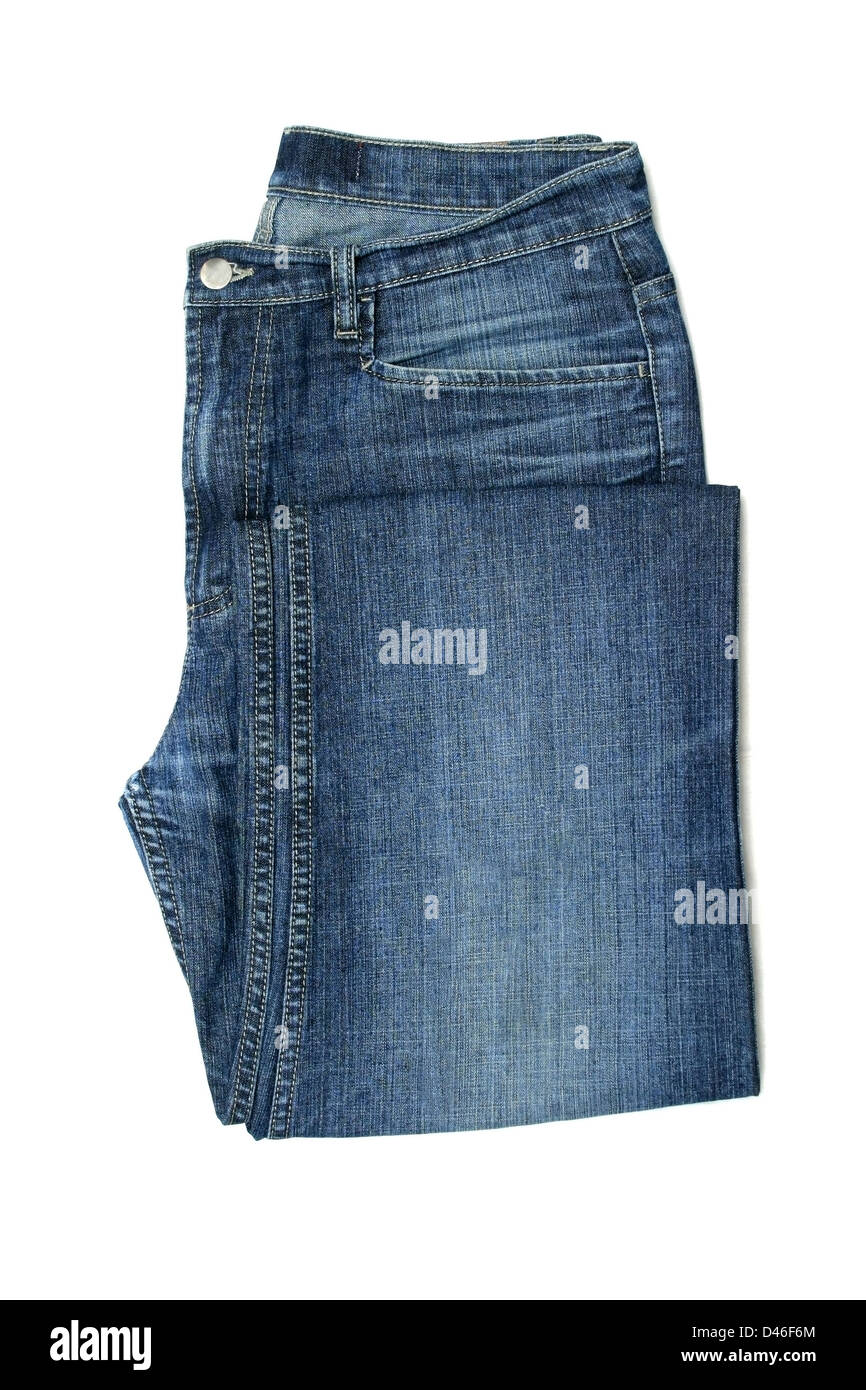Jeans isolated on white background Stock Photo - Alamy