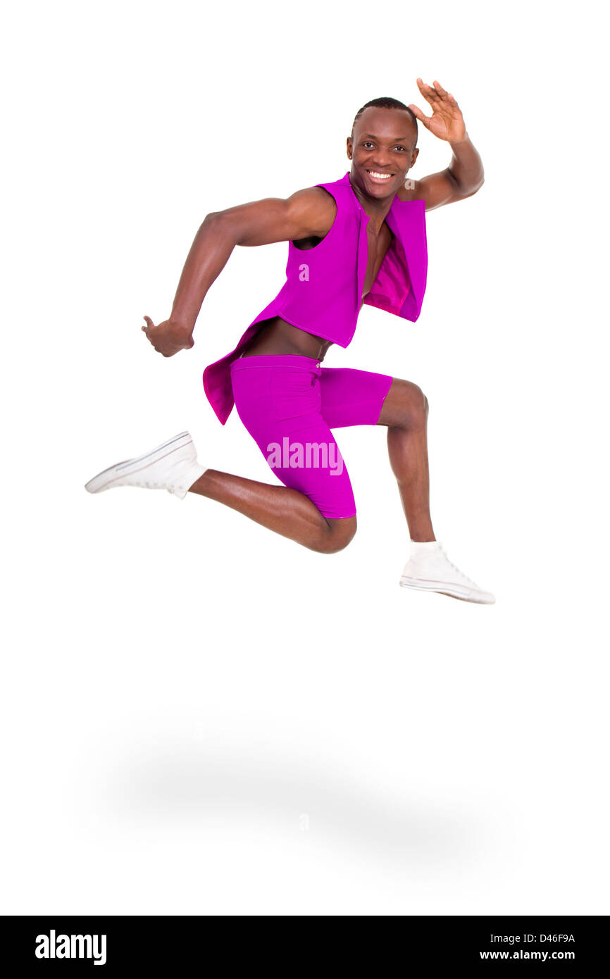 fitness man jumping of joy Stock Photo - Alamy