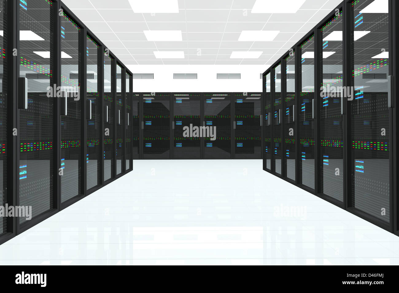 CPU Server Unit Room 3D render Stock Photo - Alamy