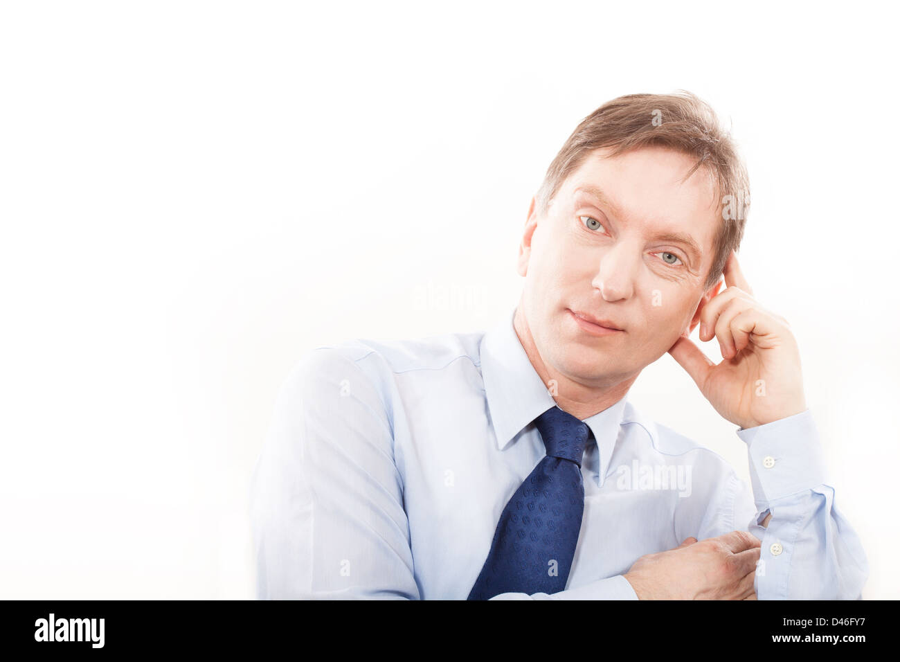 Portrait of successful business man smiling. Concept of success Stock ...