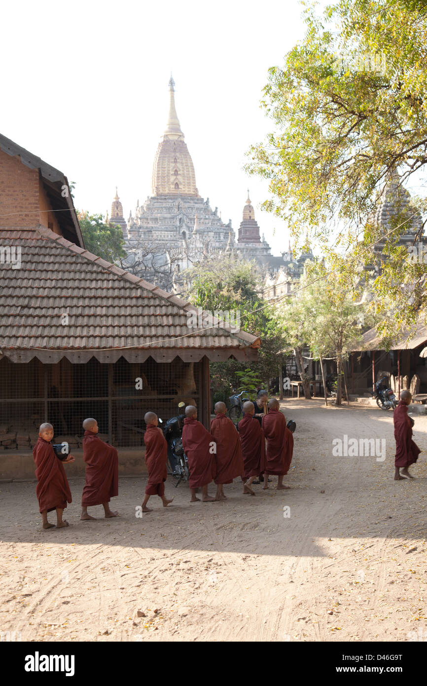 Buddhist monks on there way to receiving alms food from local people in ... Buddhist monks on there way to receiving alms food from local people in ...