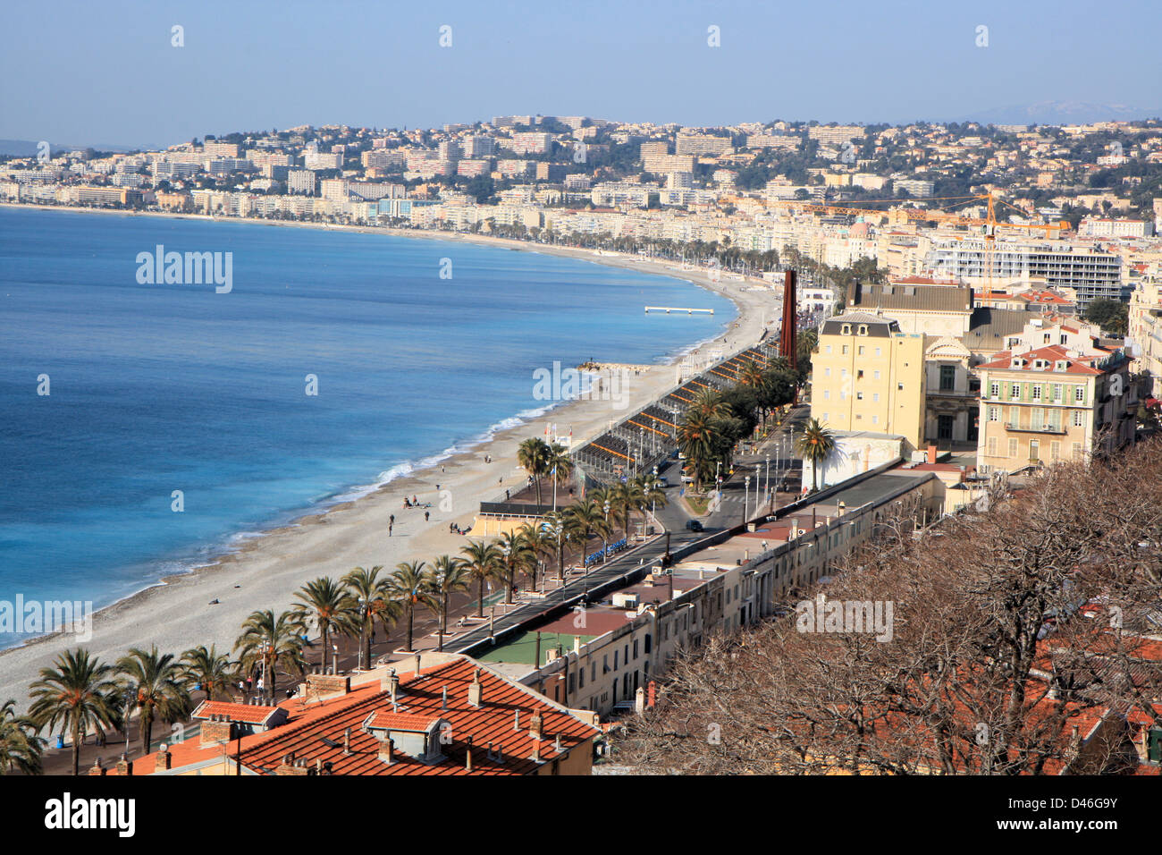 Aerial view of Nice city, French Riviera, Provence, France Stock Photo ...