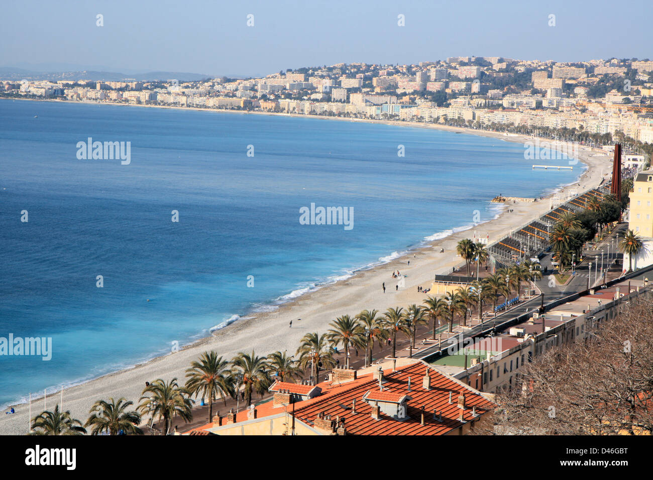 Aerial view of Nice city, French Riviera, Provence, France Stock Photo ...