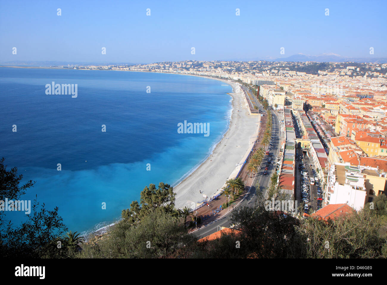 Aerial view of Nice city, French Riviera, Provence, France Stock Photo ...