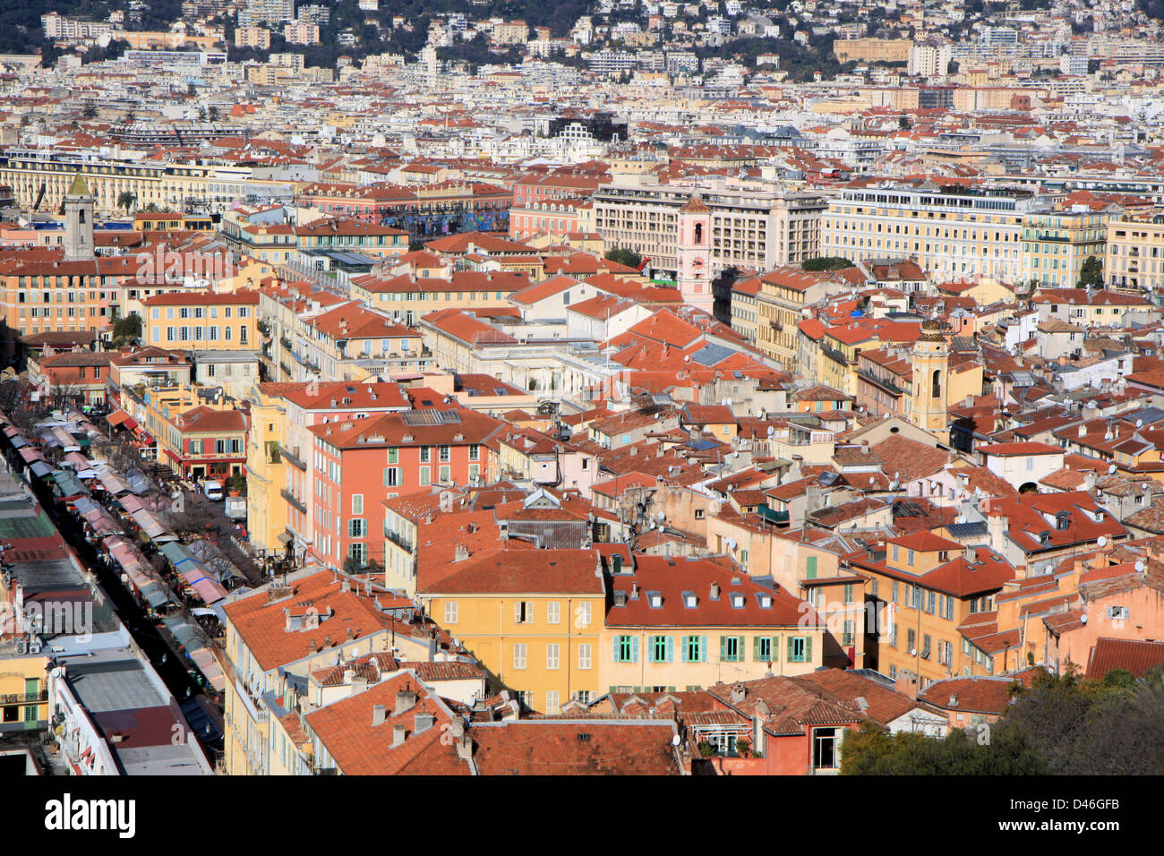 Aerial view of Nice city, French Riviera, Provence, France Stock Photo ...