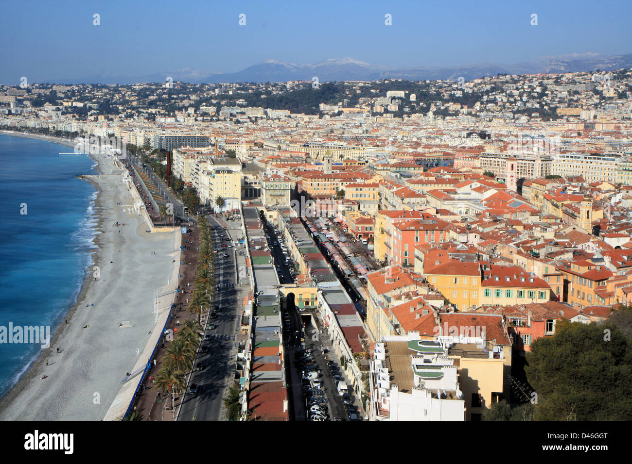Aerial view of Nice city, French Riviera, Provence, France Stock Photo ...