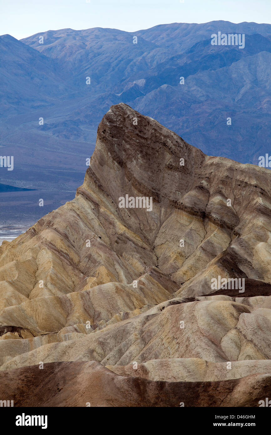 View of Manly Beacon from Zabriskie Point, showing convolutions ...