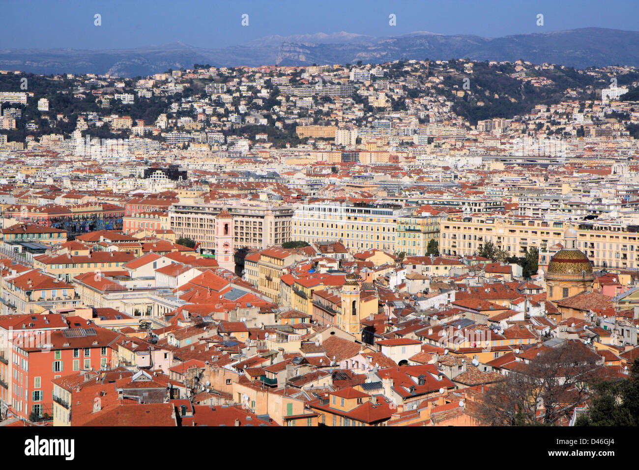 Aerial view of Nice city, French Riviera, Provence, France Stock Photo ...