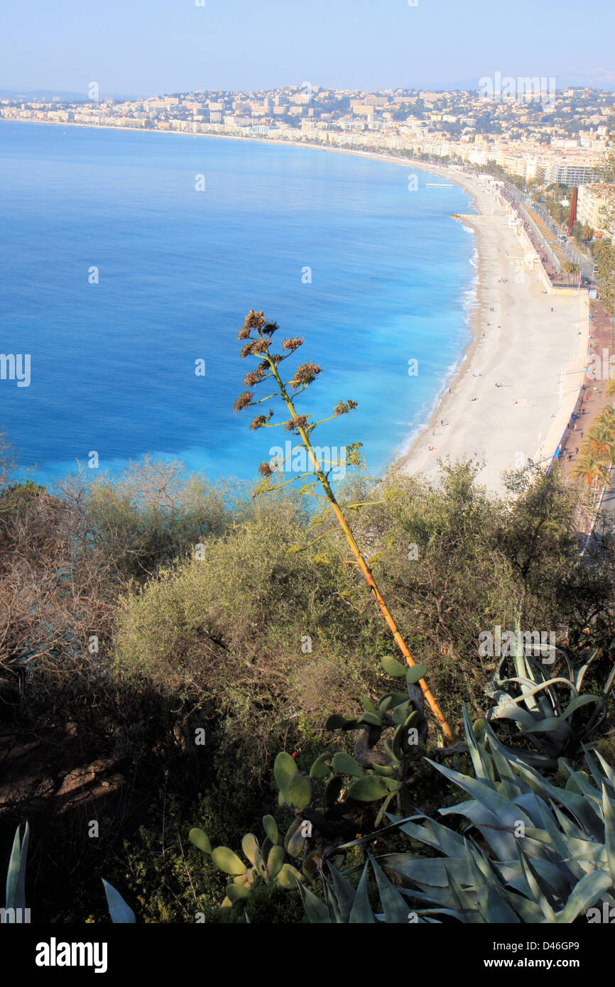 Aerial view of Nice city, French Riviera, Provence, France Stock Photo ...
