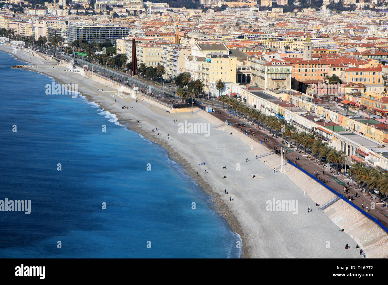 Aerial view of Nice city, French Riviera, Provence, France Stock Photo ...