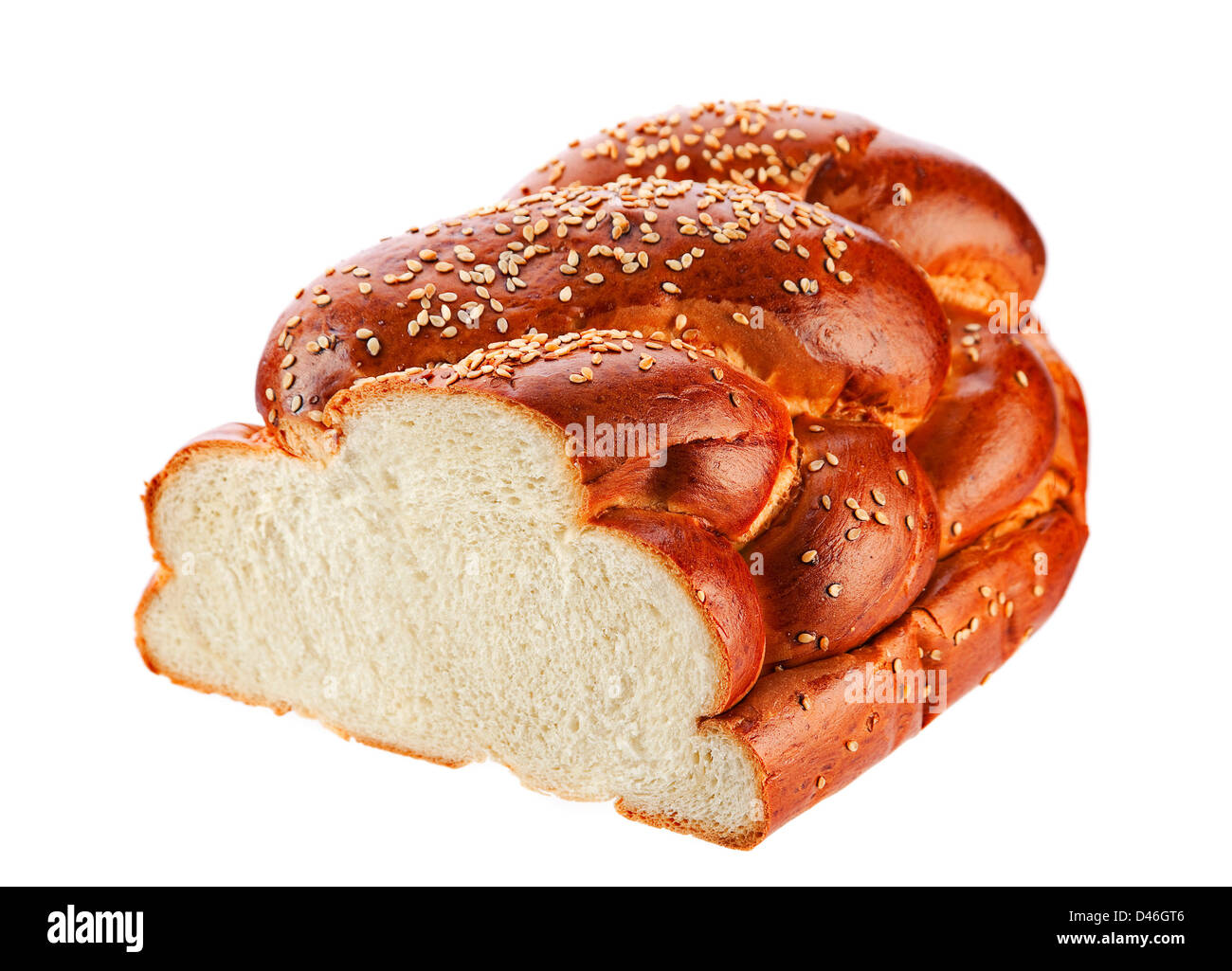 Challah bread isolated on white Stock Photo - Alamy