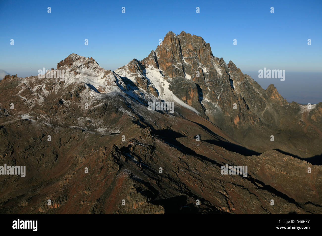 Mount Kenya from the air Stock Photo - Alamy