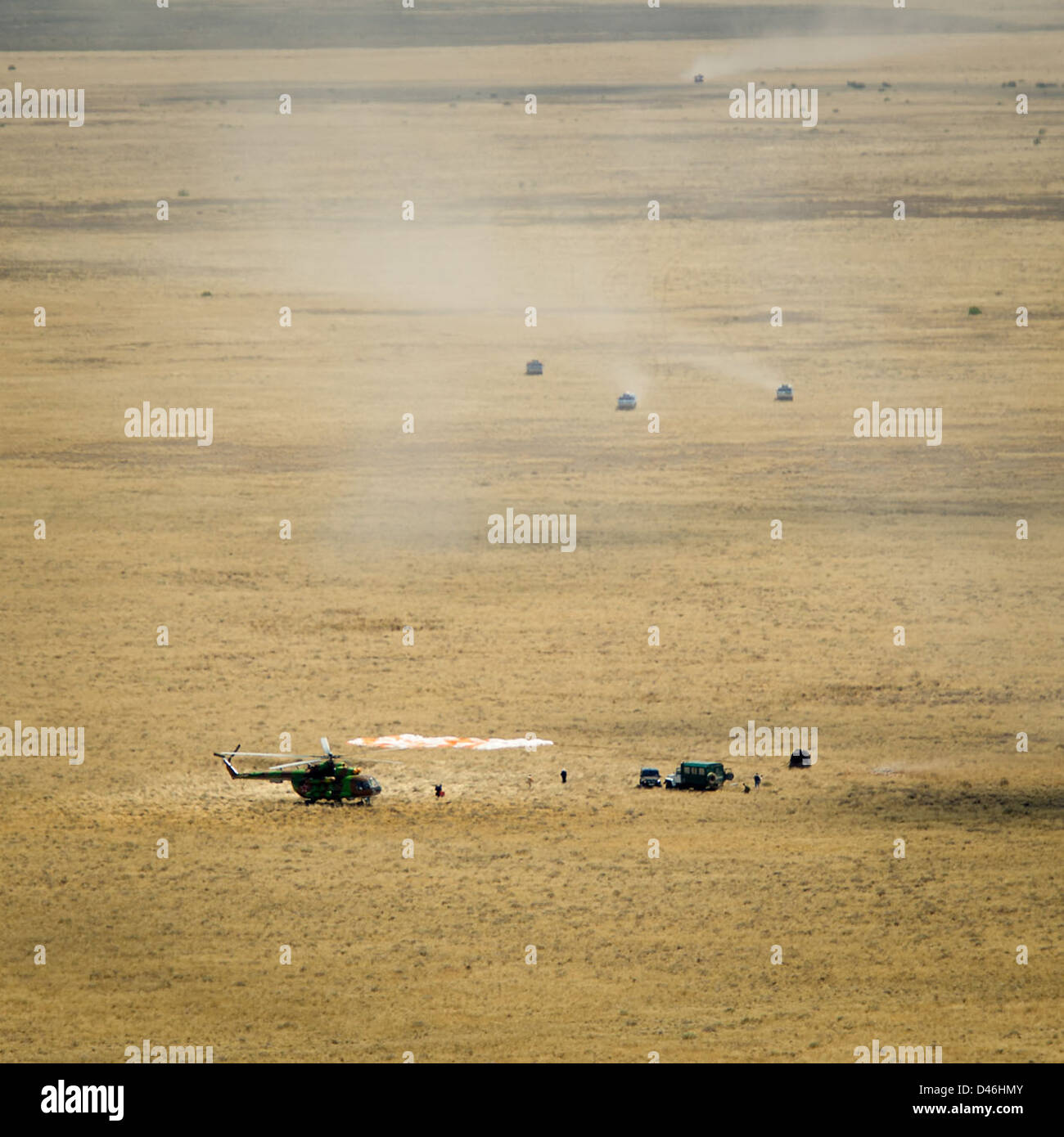 Expedition 31 crew successfully landed in Kazakhstan after completing ...