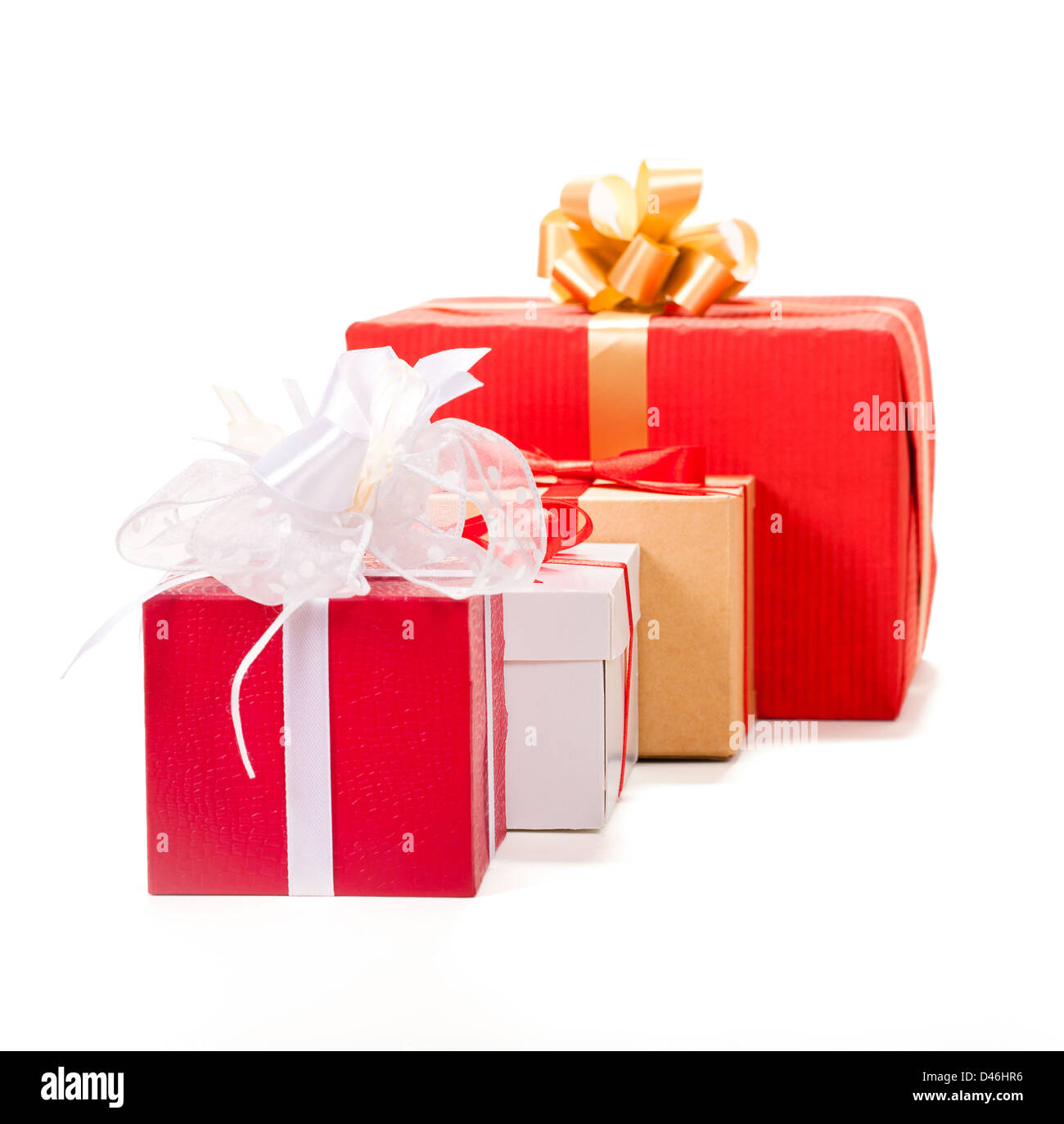 Gift box over yellow Cut Out Stock Images & Pictures - Alamy