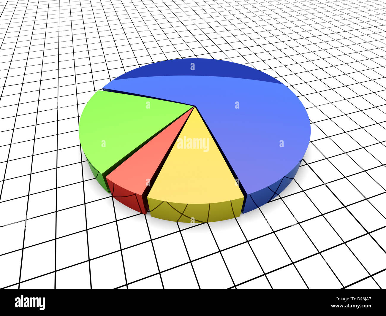 A pie graph. 3D rendered Illustration Stock Photo - Alamy