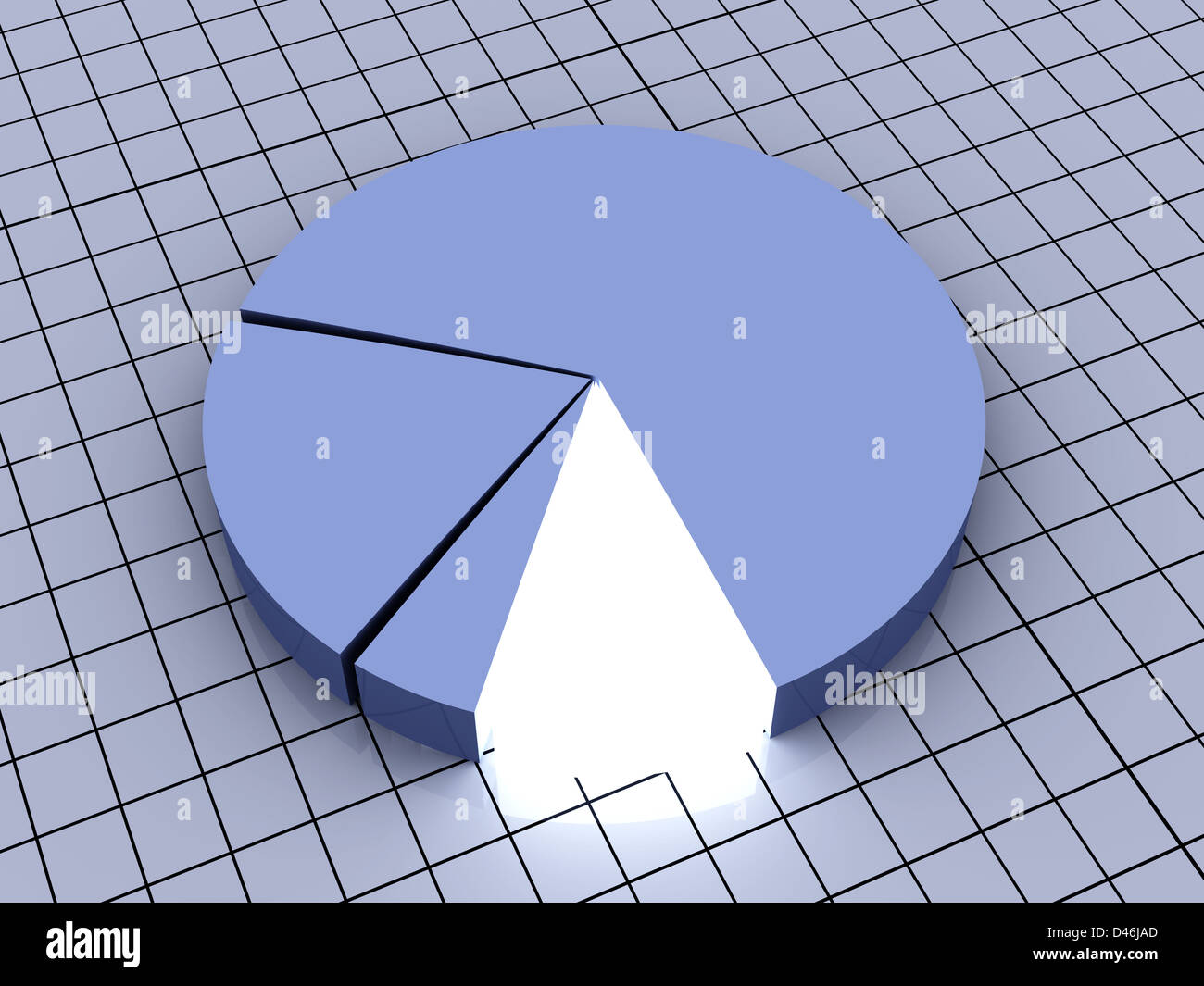 A pie graph. 3D rendered Illustration Stock Photo - Alamy