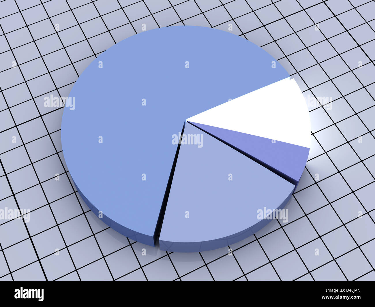 A pie graph. 3D rendered Illustration Stock Photo - Alamy