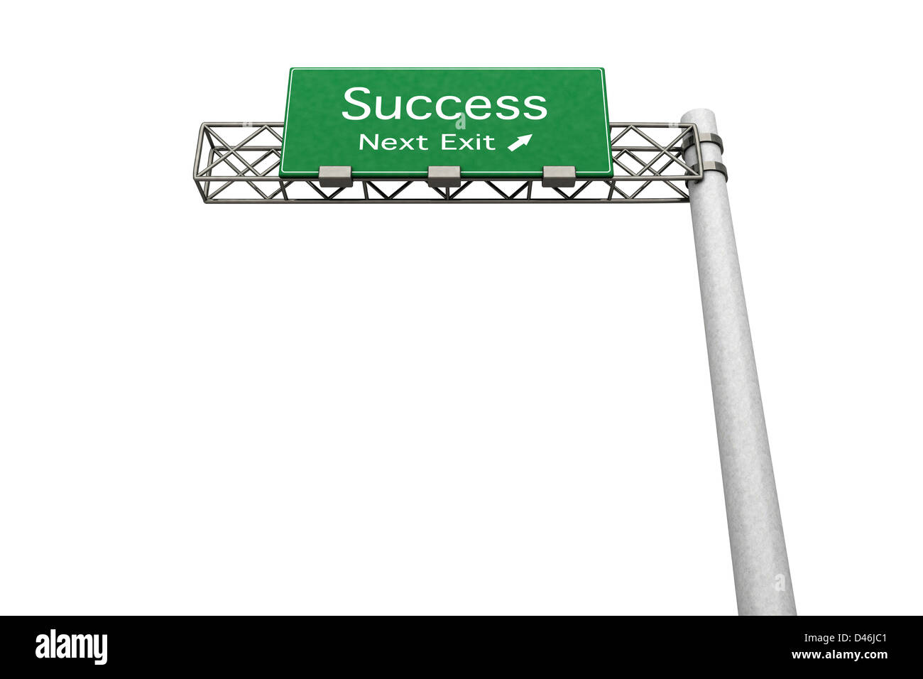 3D rendered Illustration. Highway Sign - Next exit to Success Stock ...