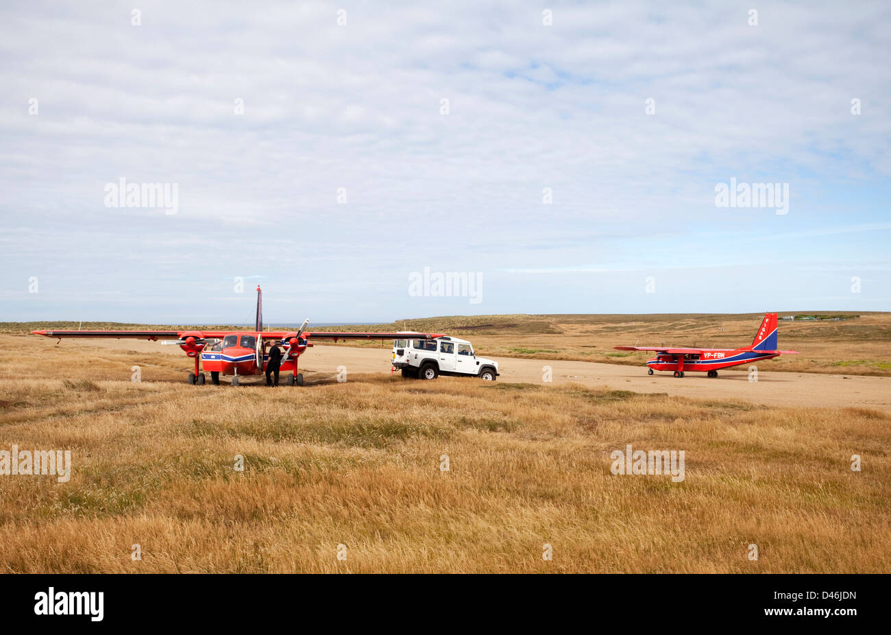 Britten-Norman BN-2B Islander Aircraft, Falkland Islands Stock Photo ...