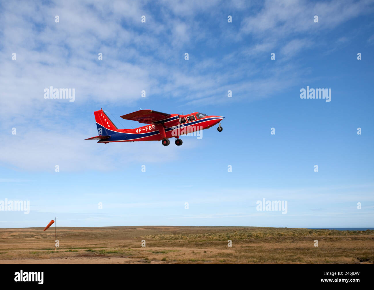 Britten-Norman BN-2B Islander Aircraft, Falkland Islands Stock Photo ...