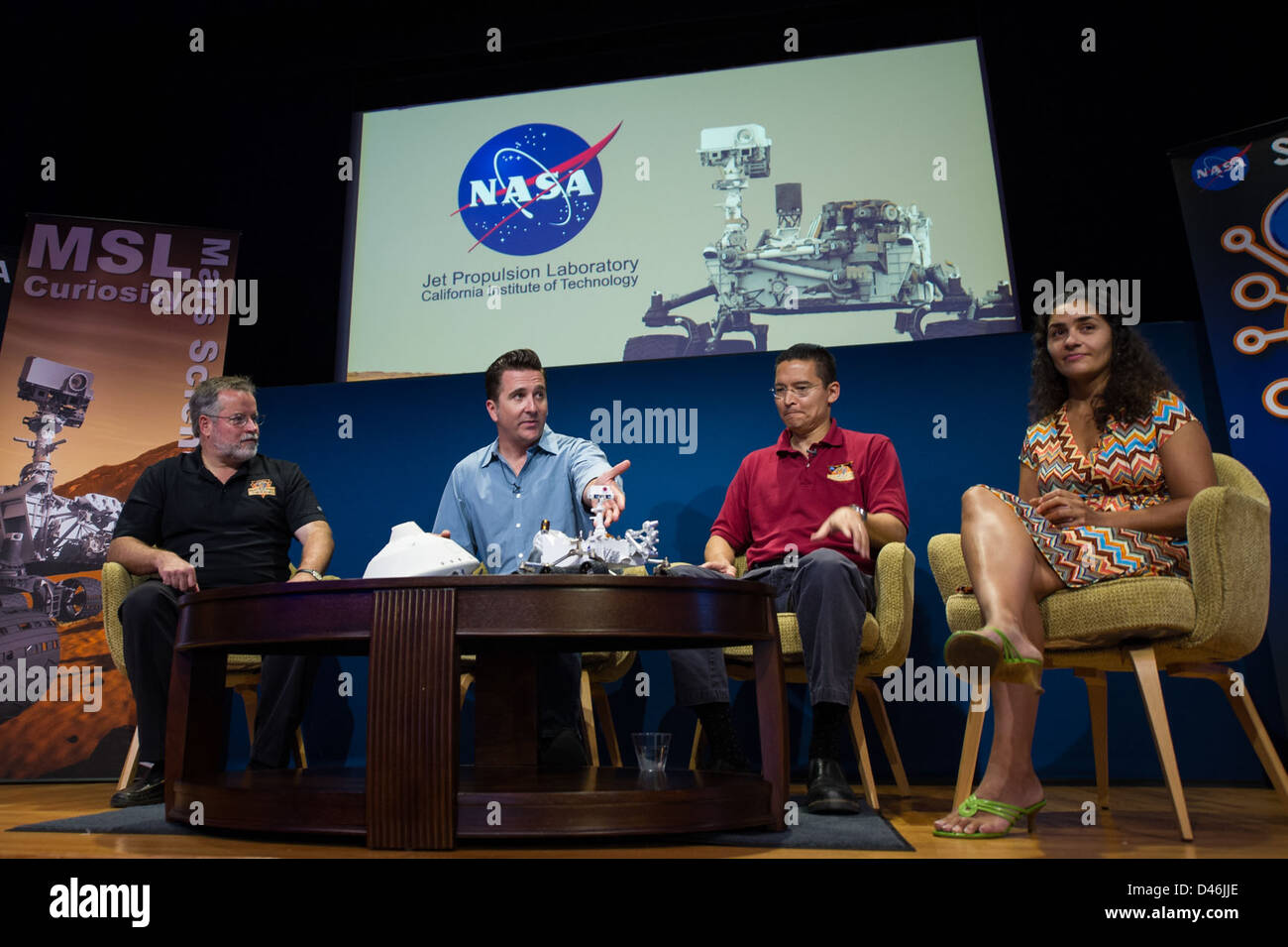 NASA's Mars Science Laboratory (MSL) mission team members gathered at ...
