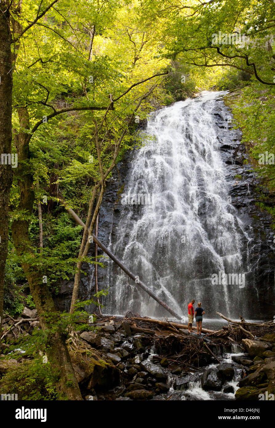 Crabtree Falls off the Blue Ridge Parkway in Western North Carolina ...