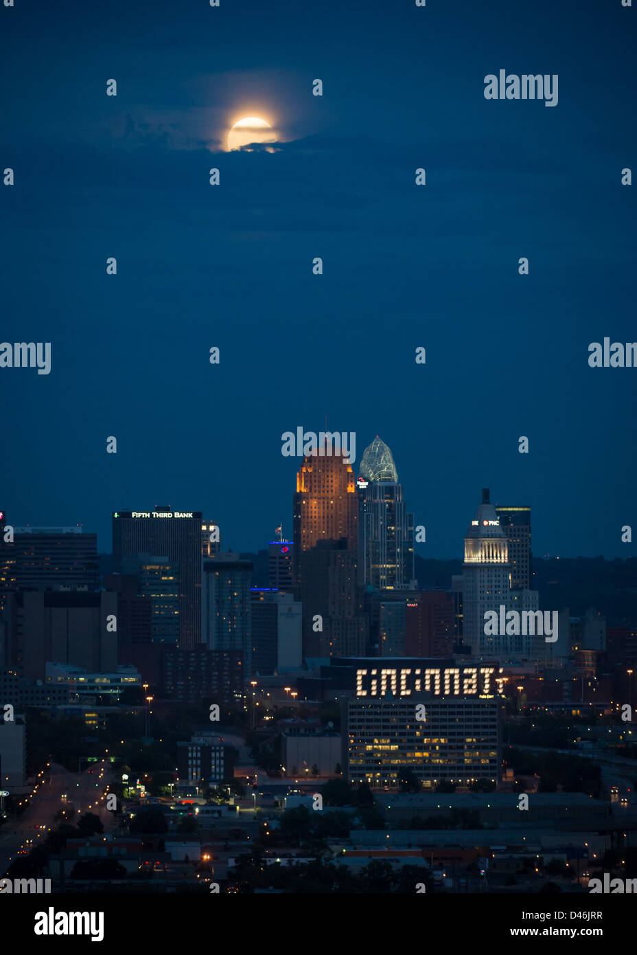 A Blue Moon was captured in Cincinnati, Ohio, offering a rare visual ...