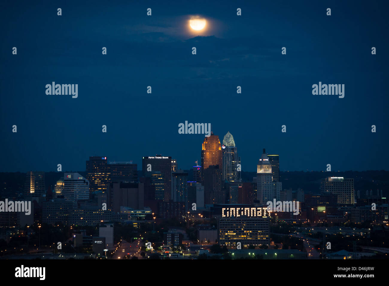 The Blue Moon, captured over Cincinnati, Ohio, showcases the rare ...