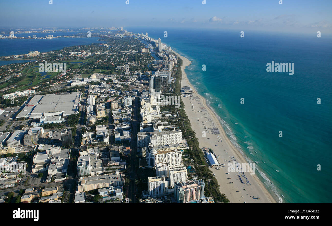 Miami from the air Stock Photo - Alamy