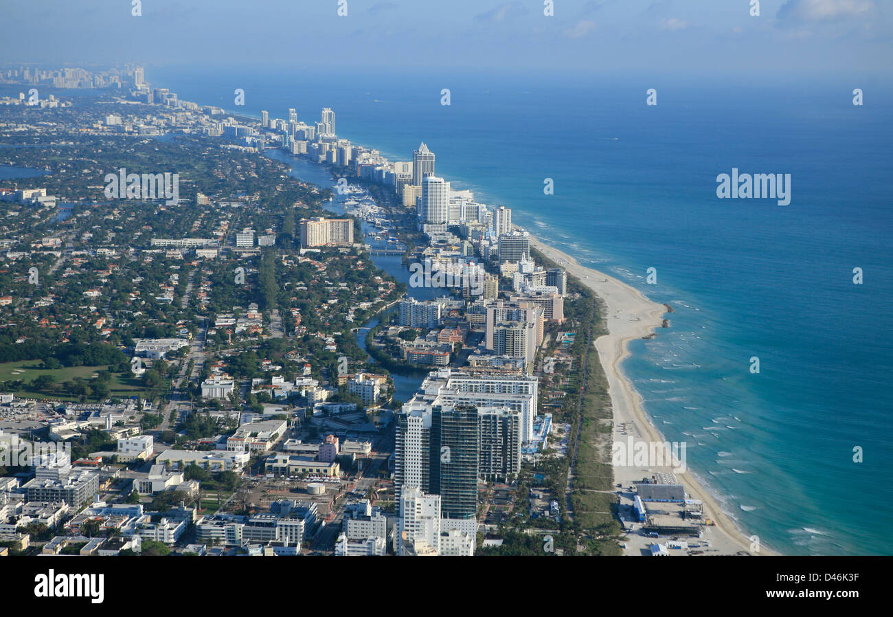Miami from the air Stock Photo - Alamy