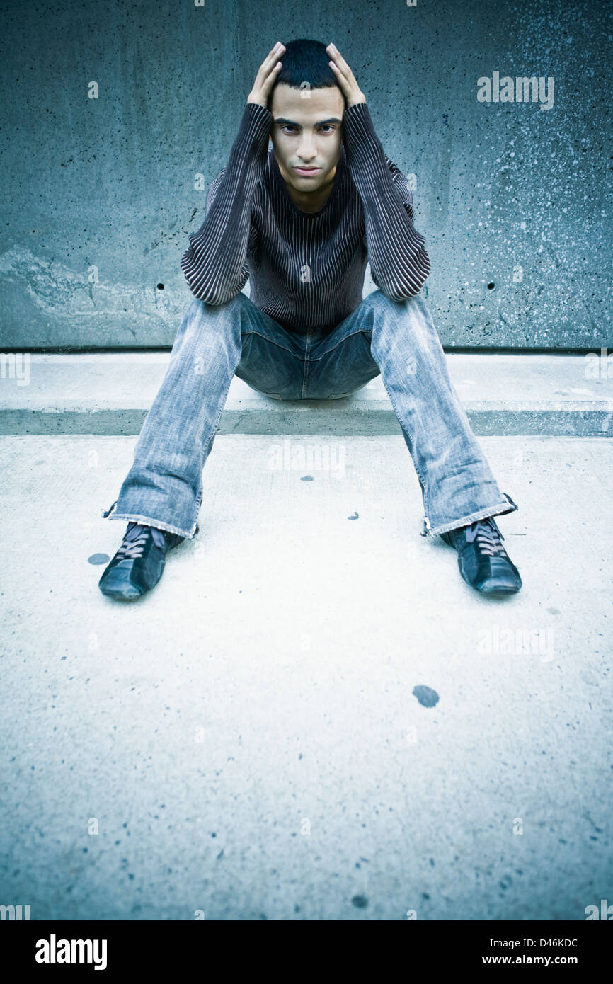 Vertical shot focused serious hi-res stock photography and images - Alamy