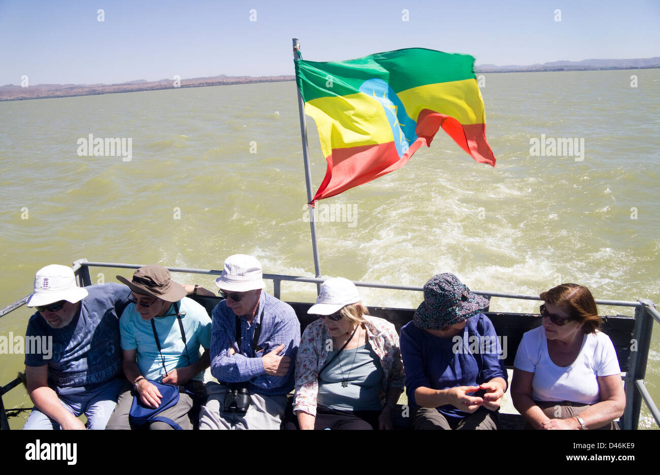 A tourist boat on Lake Tana, Ethiopia Stock Photo - Alamy
