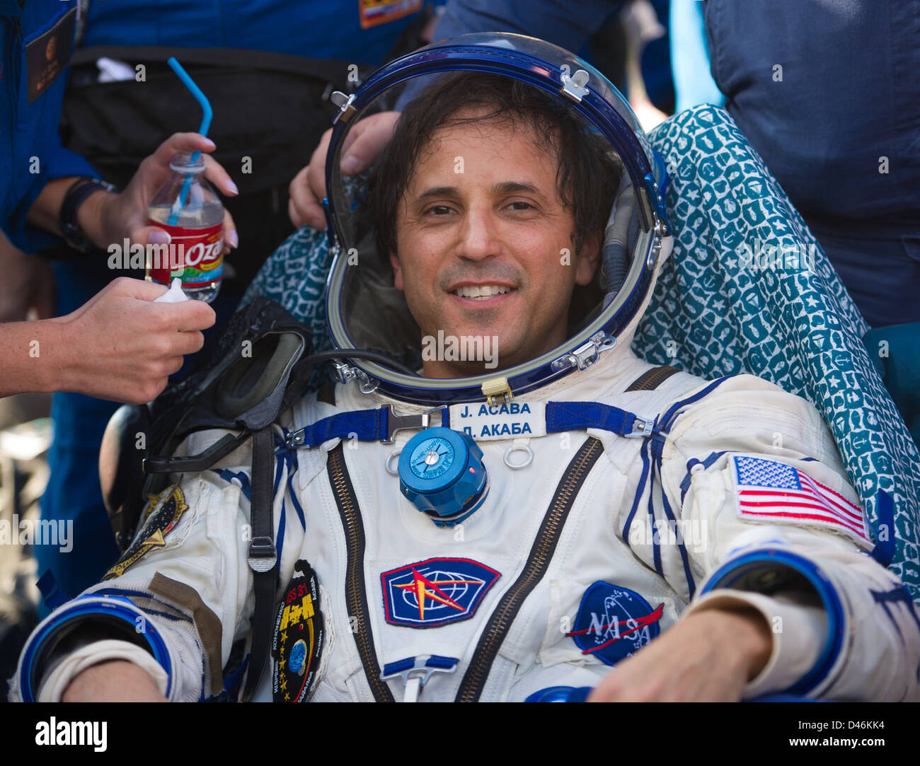 Expedition 32 crew, including NASA astronaut Joe Acaba, safely landed ...