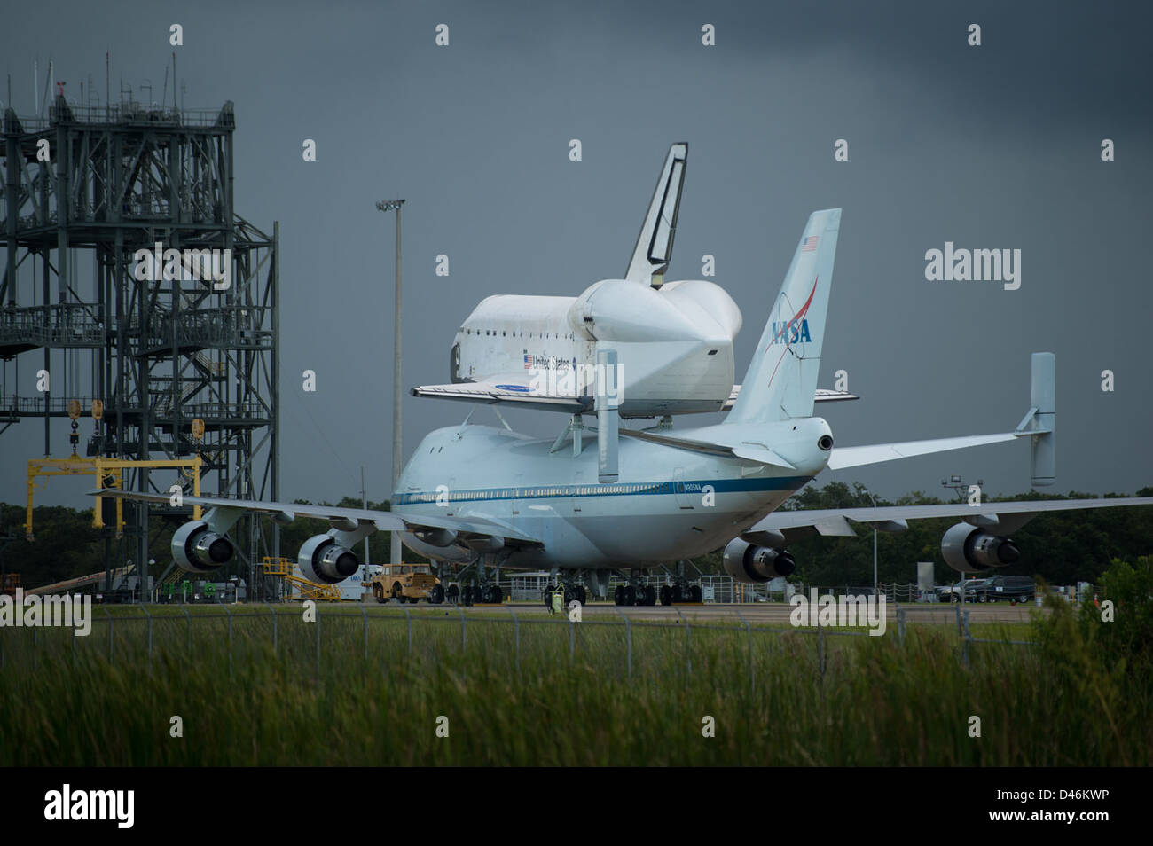The Space Shuttle Endeavour, flown on the Shuttle Carrier Aircraft ...