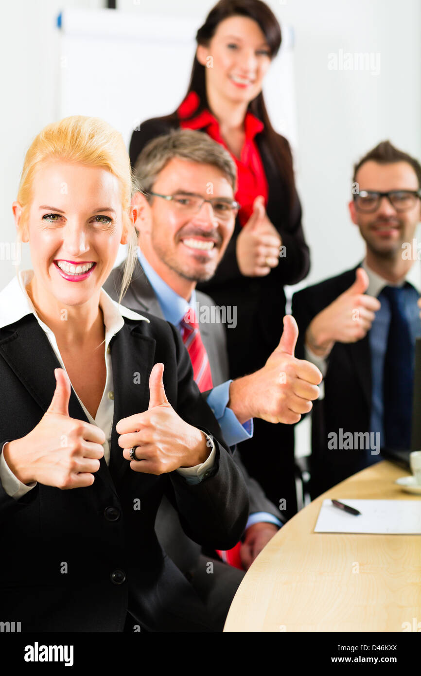 Business - businesspeople have team meeting or workshop in an office ...